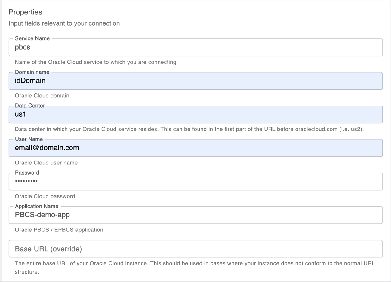 Connector To Oracle Planning And Budgeting Cloud Service Pbcs And