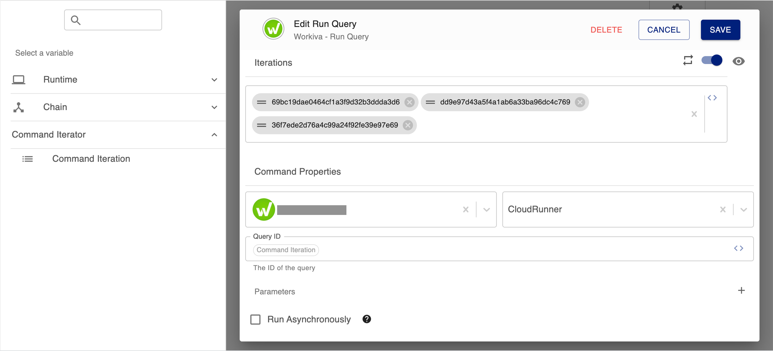 Use Iterators with Commands and Command Groups – Workiva Support Center