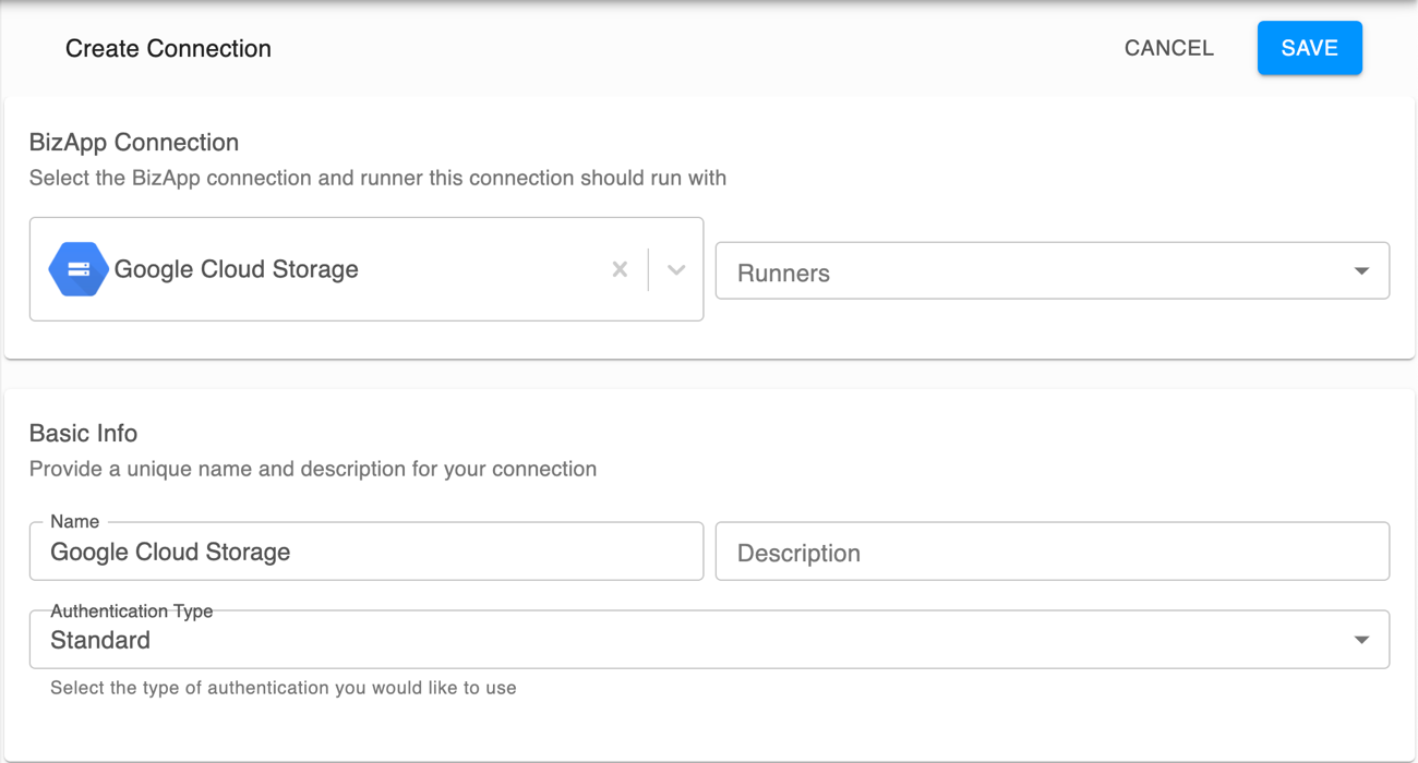Connector to Google Cloud Storage – Support Center