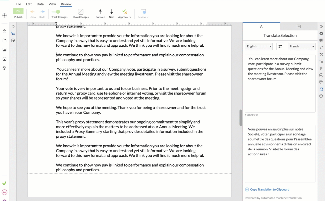 Translate text and documents – Support Center
