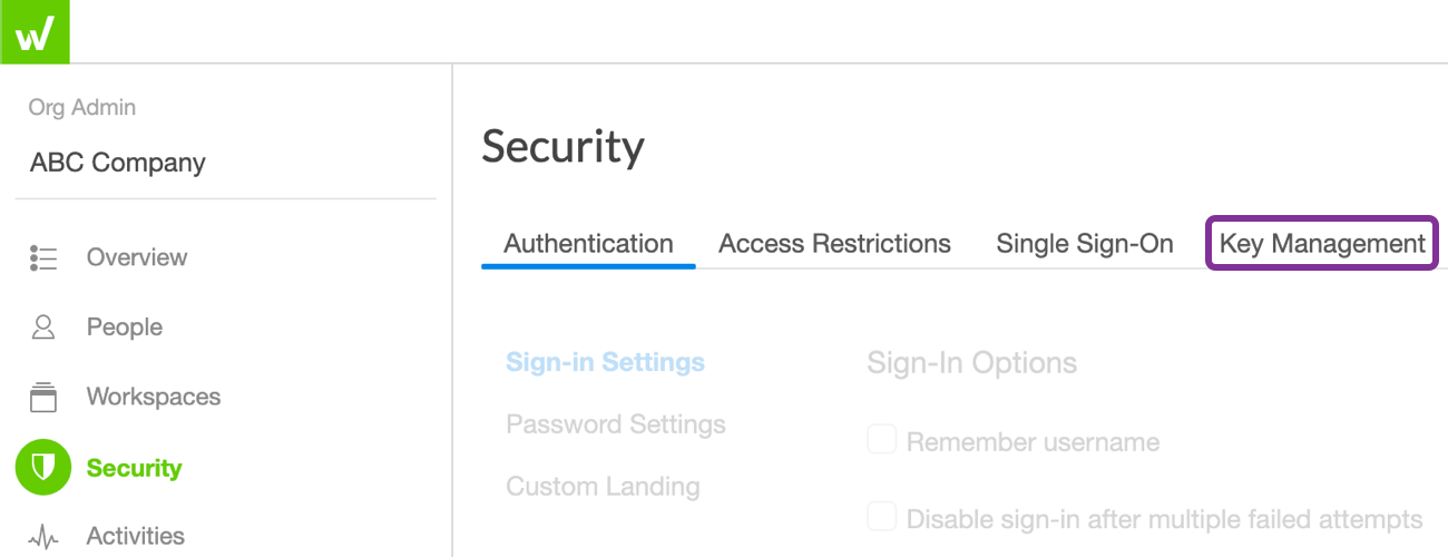 Add an Encryption Key – Workiva Support Center