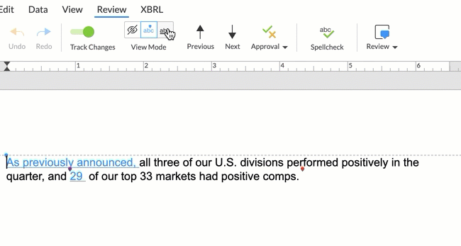 Track changes in Documents – Support Center