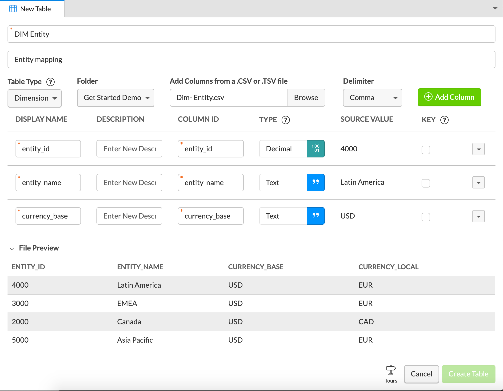 Get started with tables – Support Center