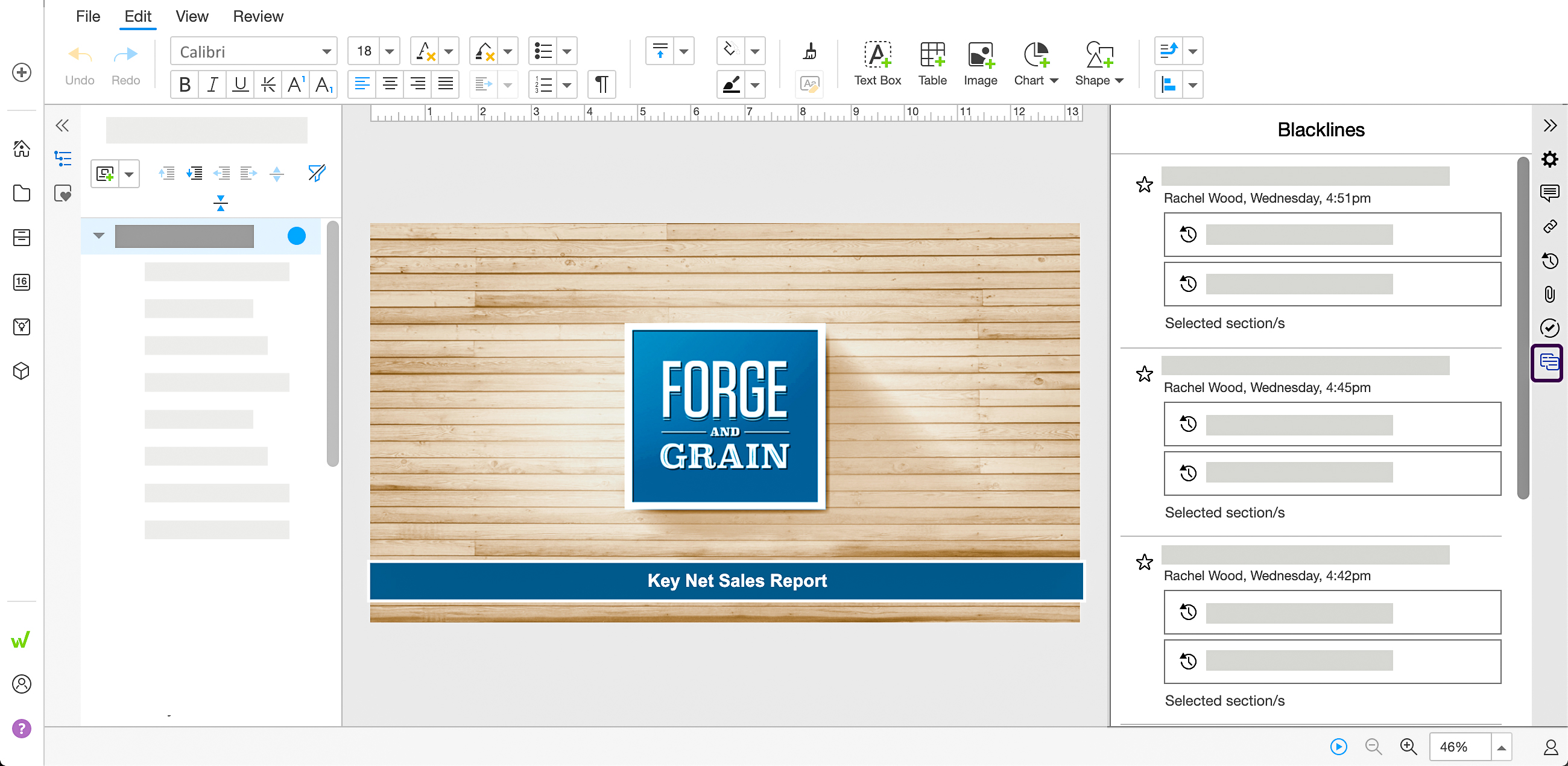 Create and view Presentation blacklines – Support Center