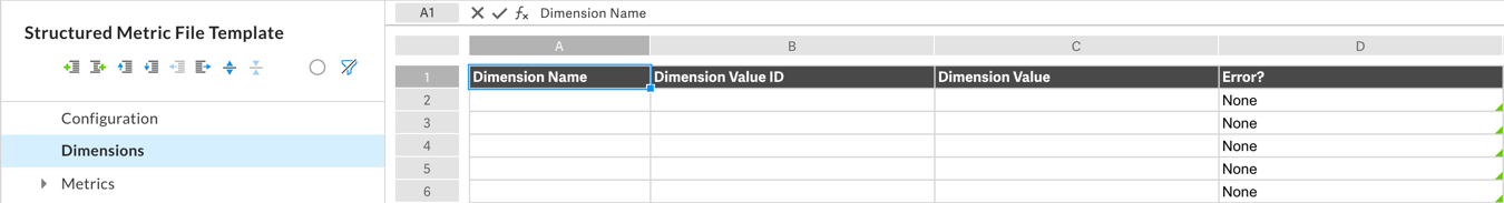 Create Sustainability Program from Structured Metric File – Support Center