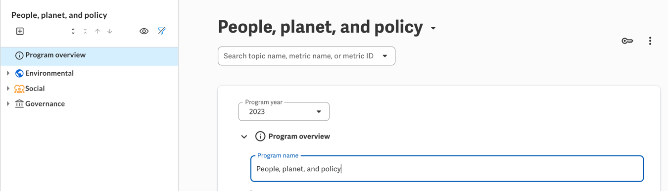 Manage a Sustainability Program – Support Center