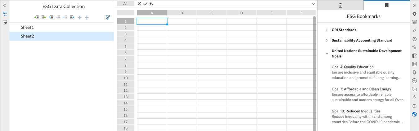 Bookmark content in Sustainability Explorer – Support Center