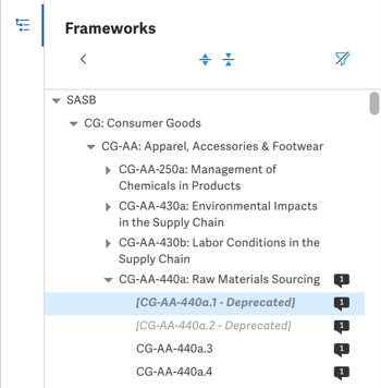 View versions of content in Sustainability Explorer – Support Center