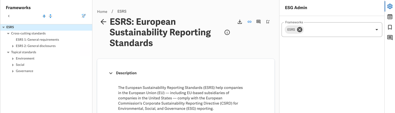 Bruk de europeiske standardene for bærekraftsrapportering for ESG-rapportering – Support Center