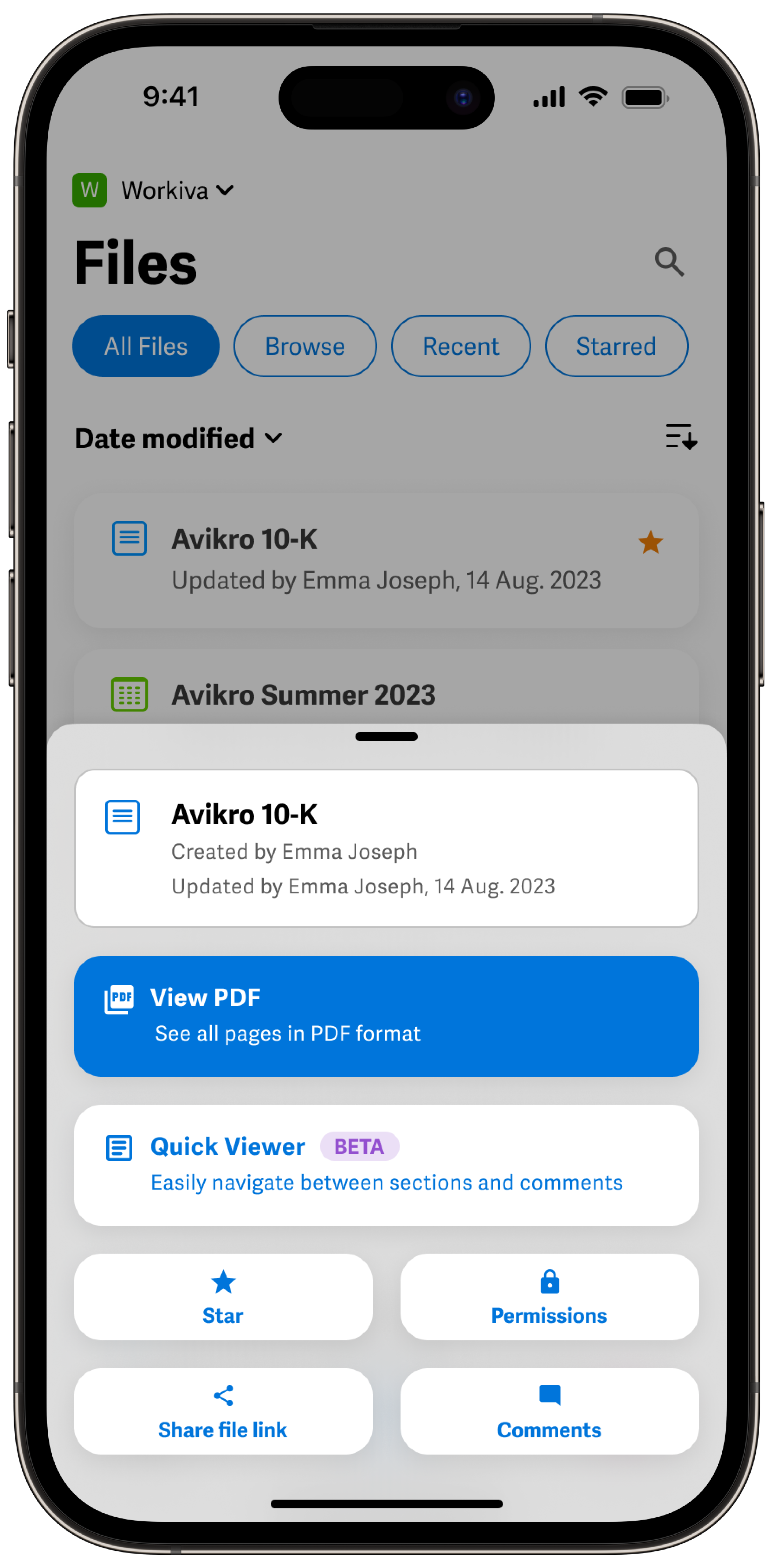 Overview of the refreshed Workiva Mobile app – Support Center