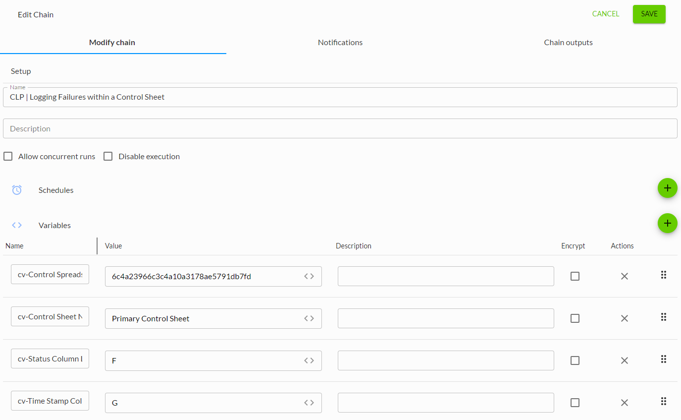 CLP - Loggning av fel i en kontrollark – Supportcenter