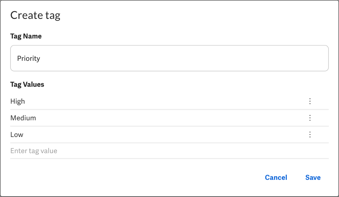 Konfigurera anpassade taggar för hållbarhetsprogrammet – Supportcenter