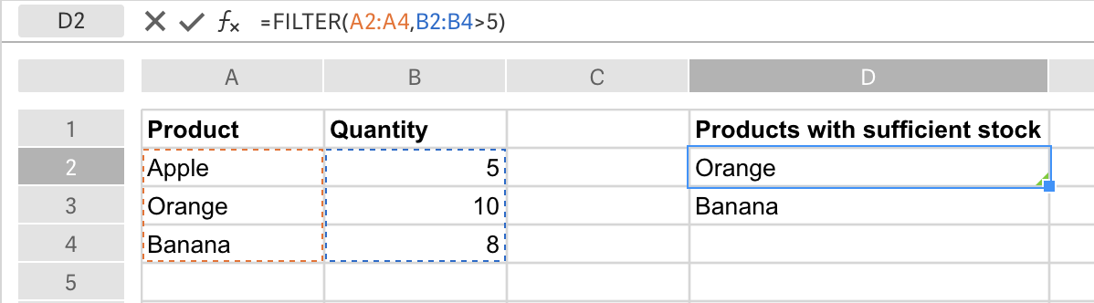 Use array formula functions in spreadsheets – Support Center
