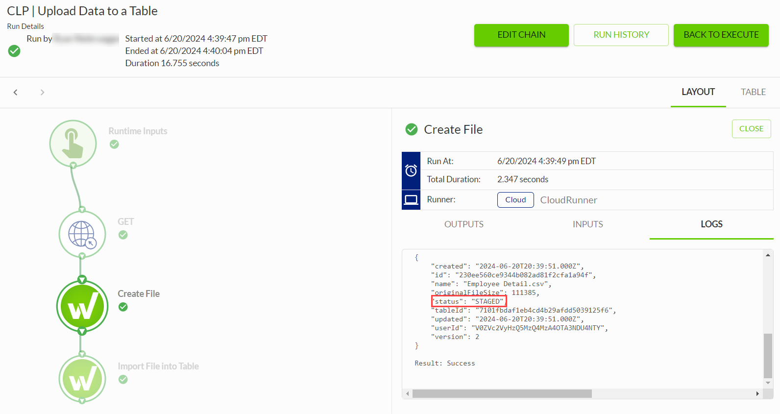 CLP - Uploading Data to a Table – Support Center