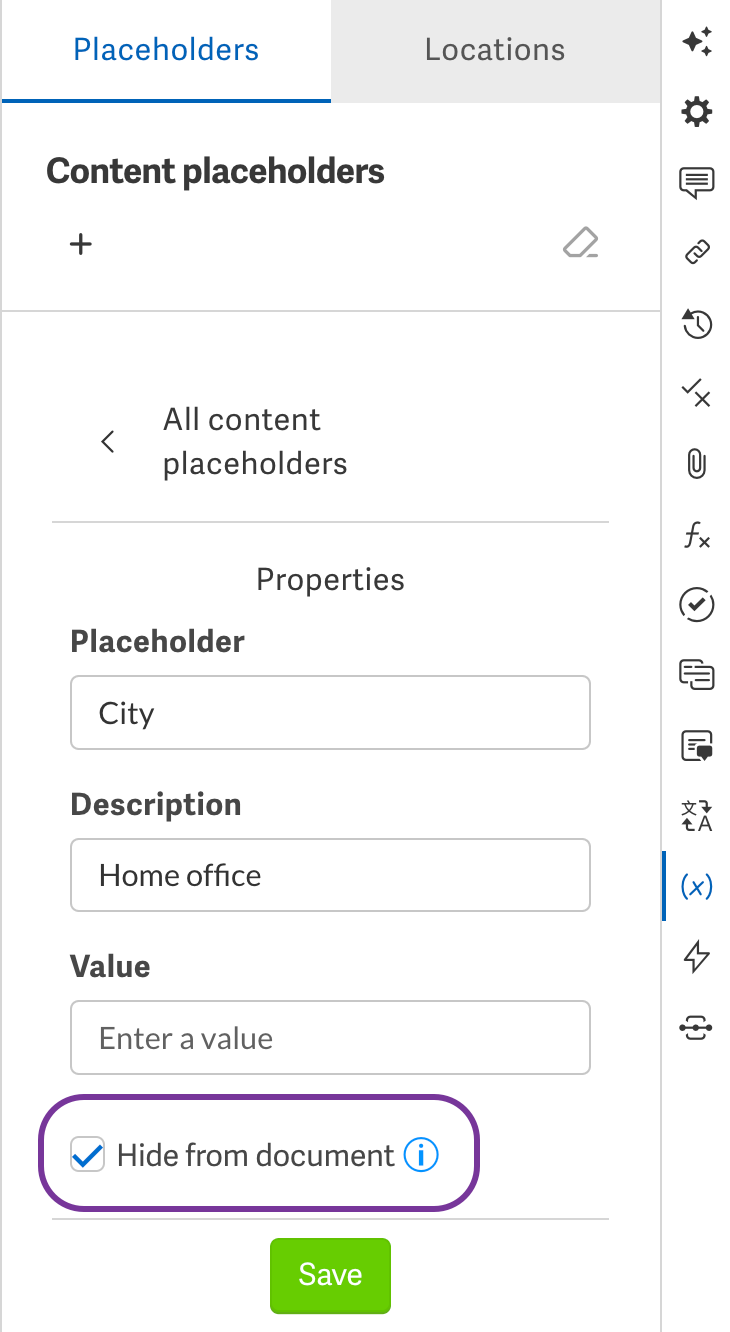 Use content placeholders – Support Center