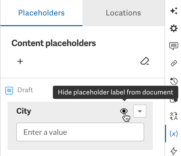 Use content placeholders – Support Center