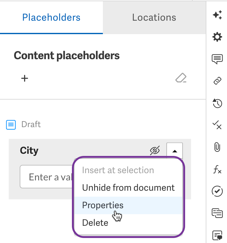 Use content placeholders – Support Center