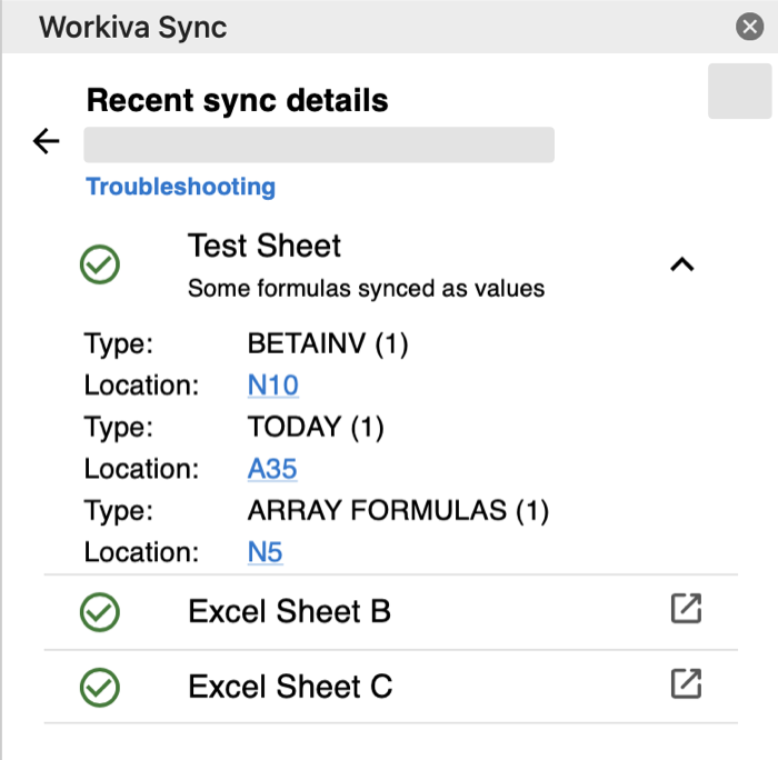 Workiva Sync para hojas de cálculo Excel – Centro de asistencia