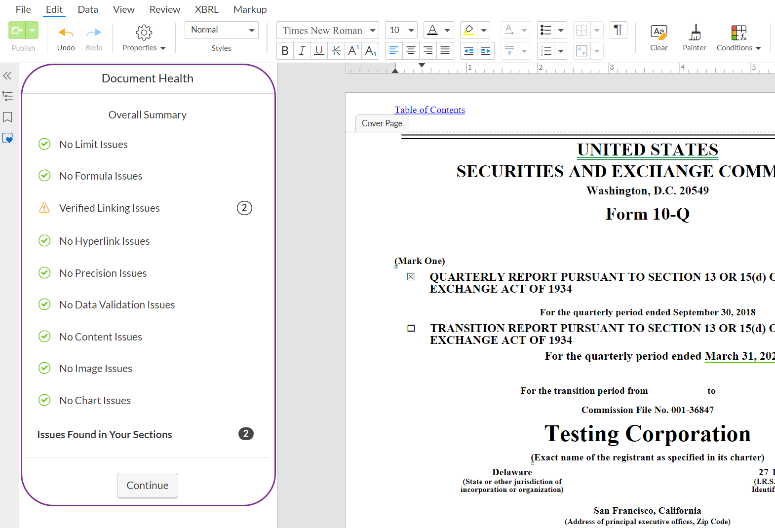 Document Health in Documents – Support Center