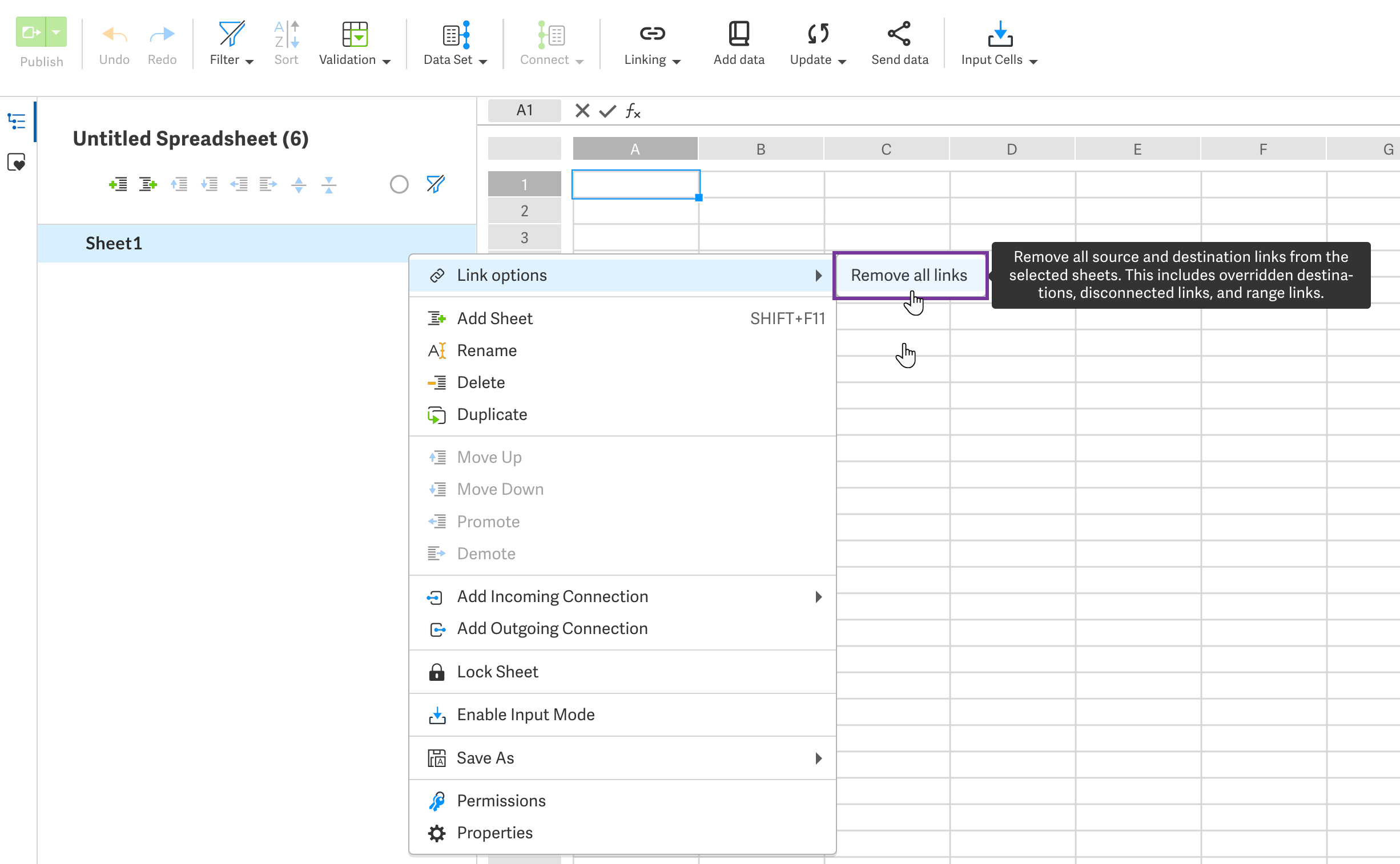 Create a link – Support Center