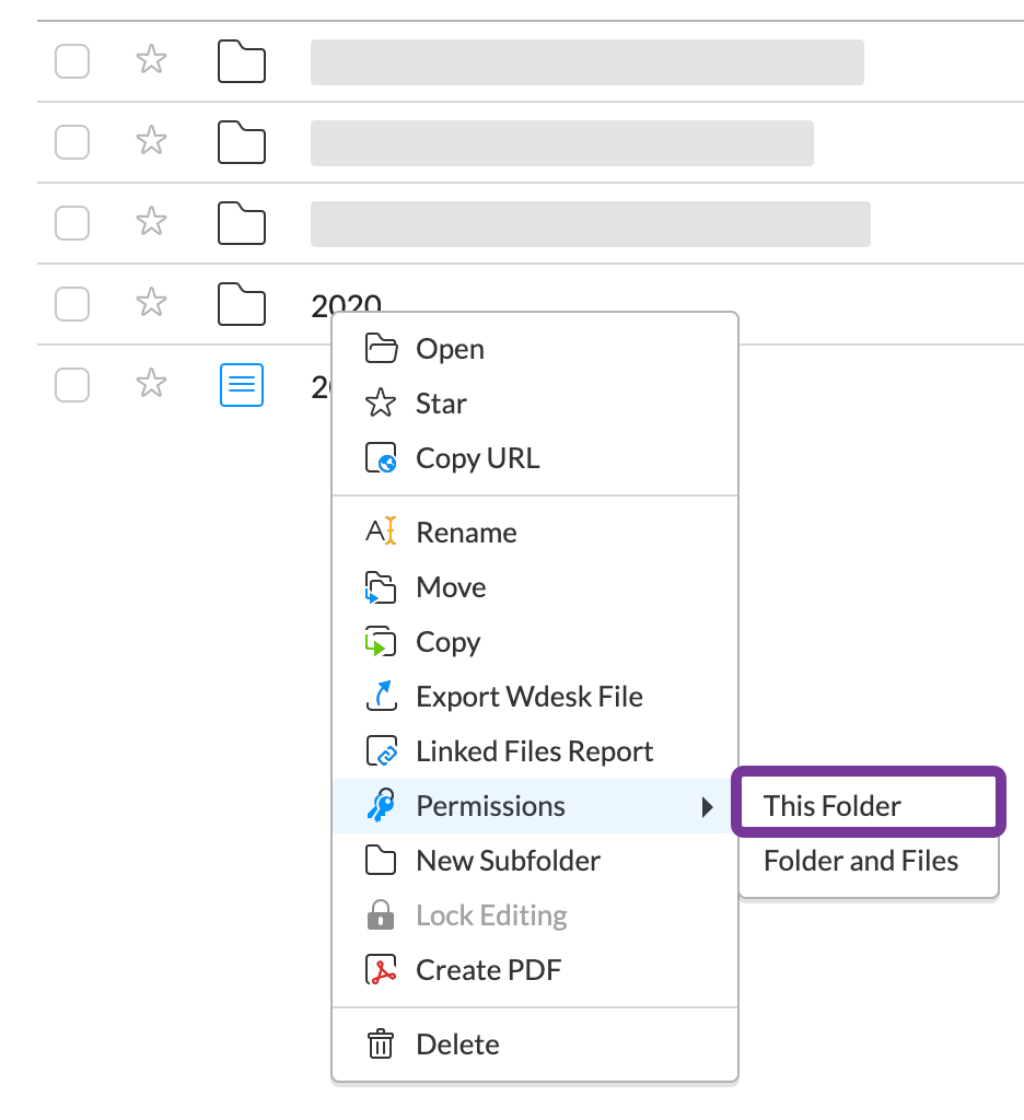 Set folder permissions – Support Center