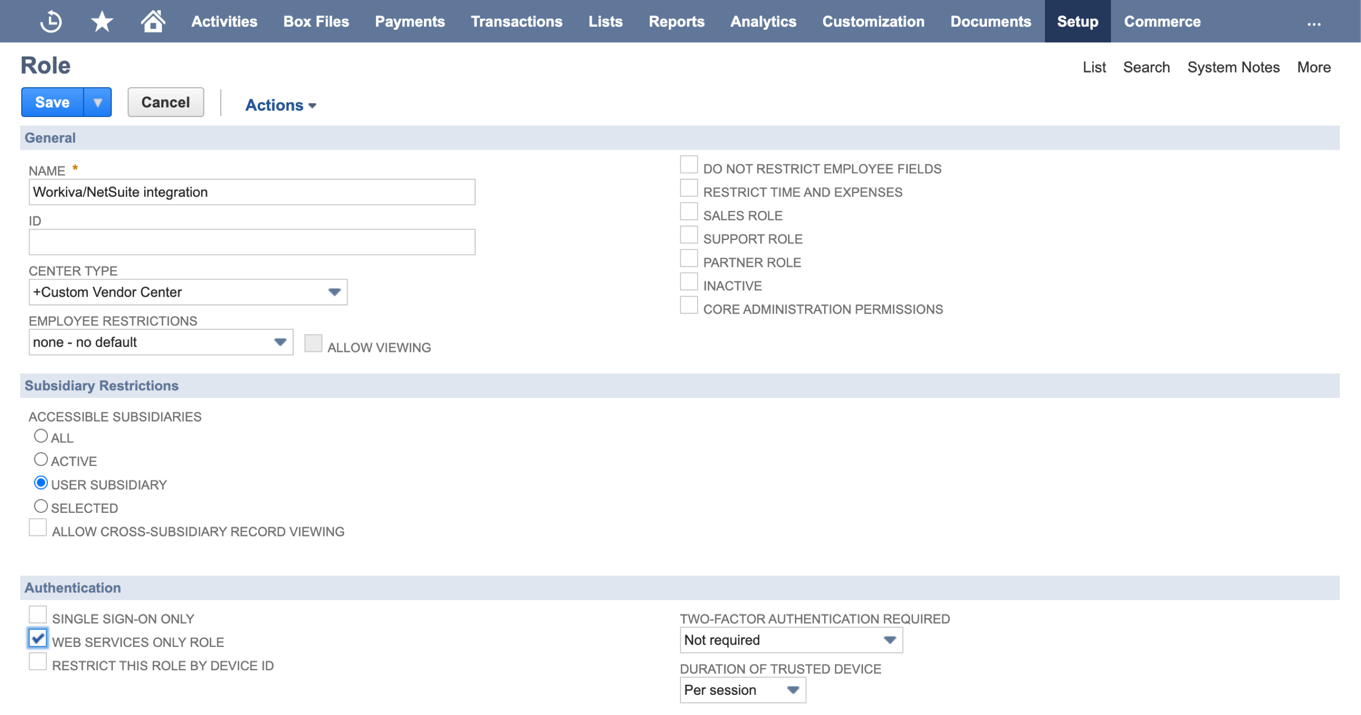 Connector to NetSuite Token Authentication – Support Center