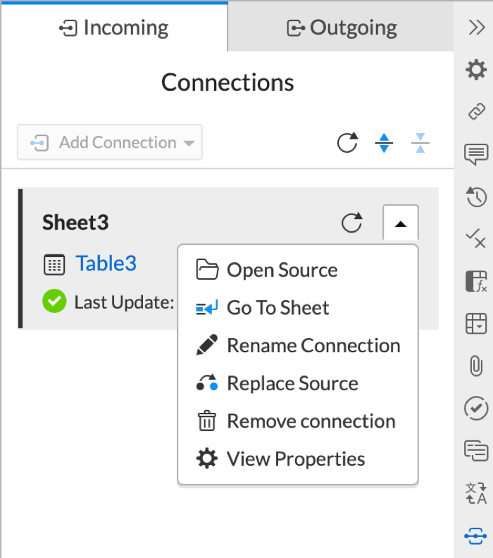 Connect sheets to source or destination spreadsheets – Support Center
