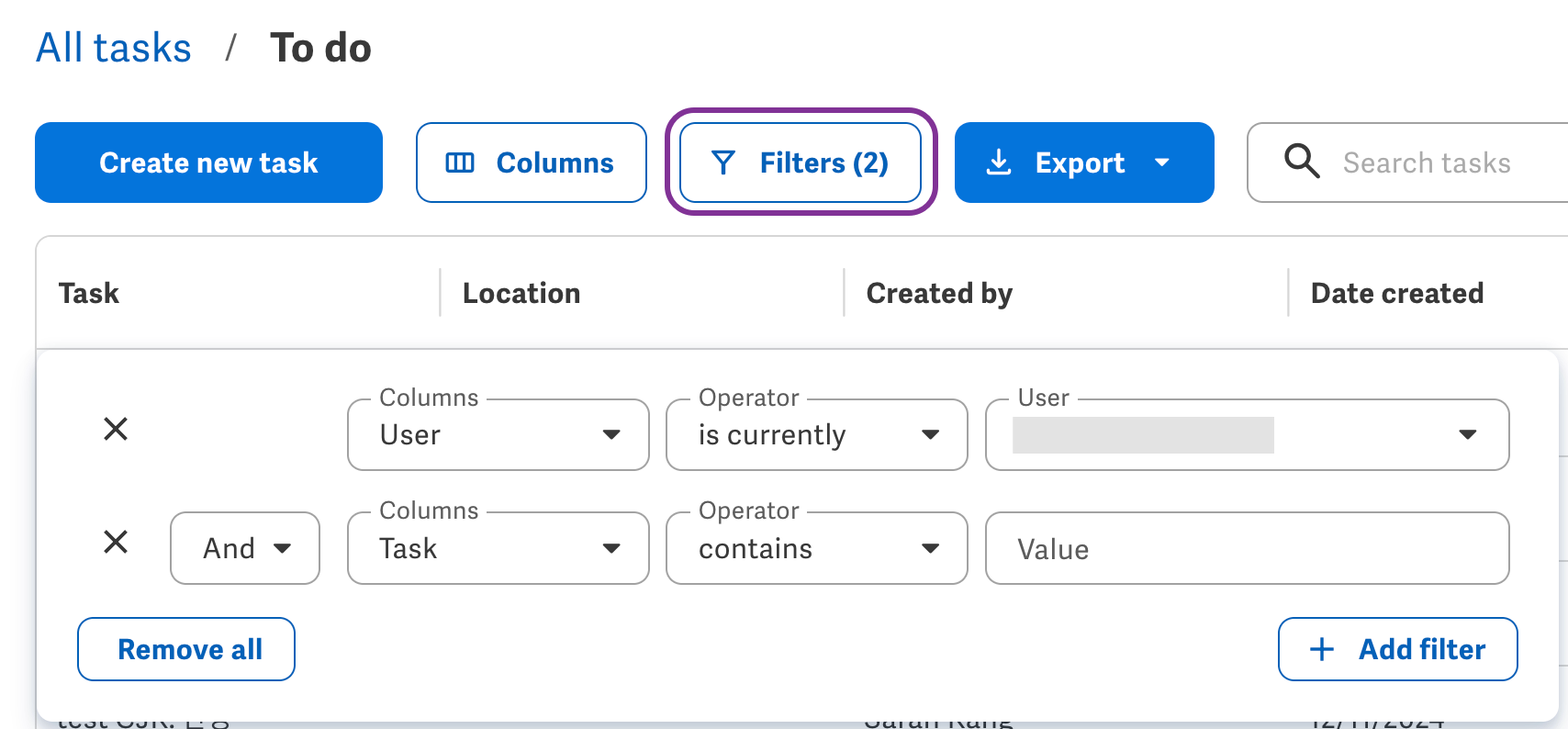 View tasks and their details – Support Center