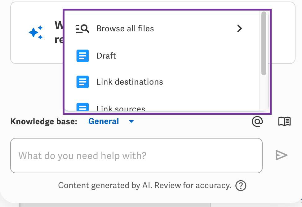Reference specific files in chat with Workiva AI – Support Center