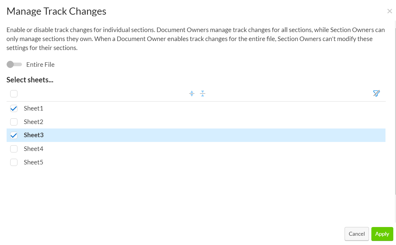 Track changes in Spreadsheets – Support Center