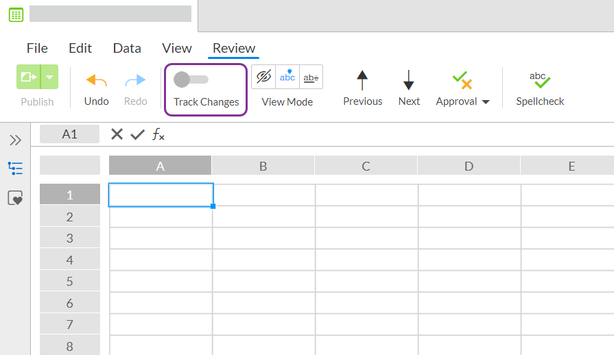 Track changes in Spreadsheets – Support Center