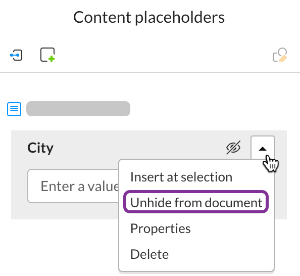 Use content placeholders – Support Center