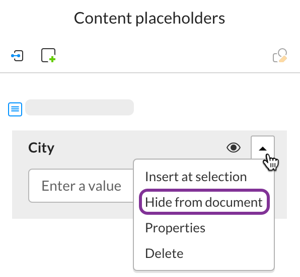 Use content placeholders – Support Center