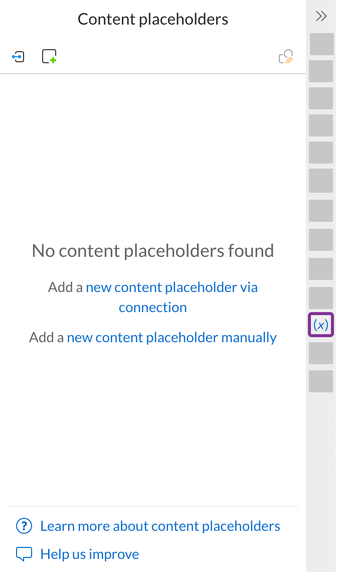Use content placeholders – Support Center