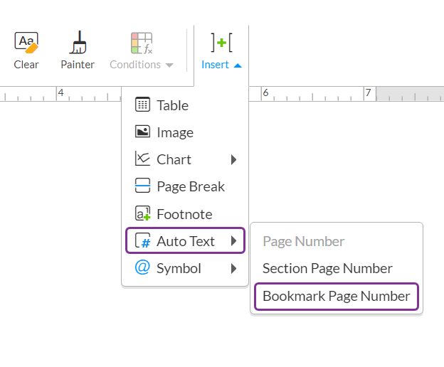 Document bookmarks – Support Center
