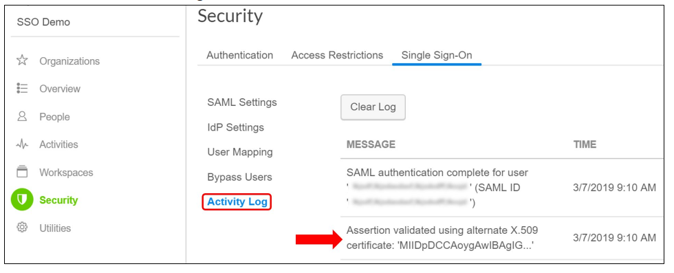 Change a SAML single sign-on certificate – Support Center